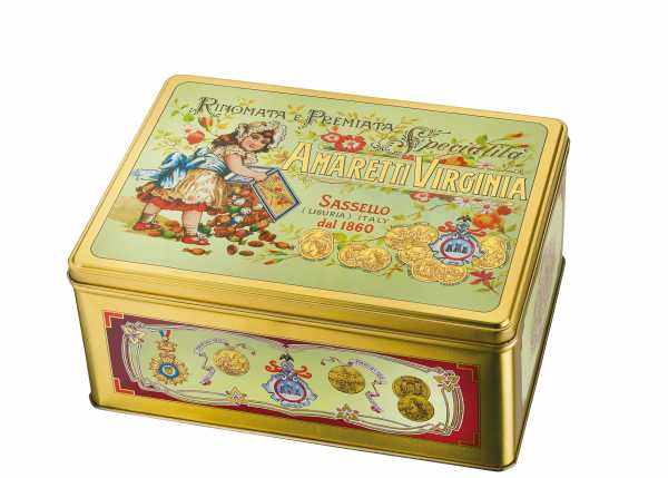 Amaretti Virginia | Amaretti morbidi in una scatola dal design vintage