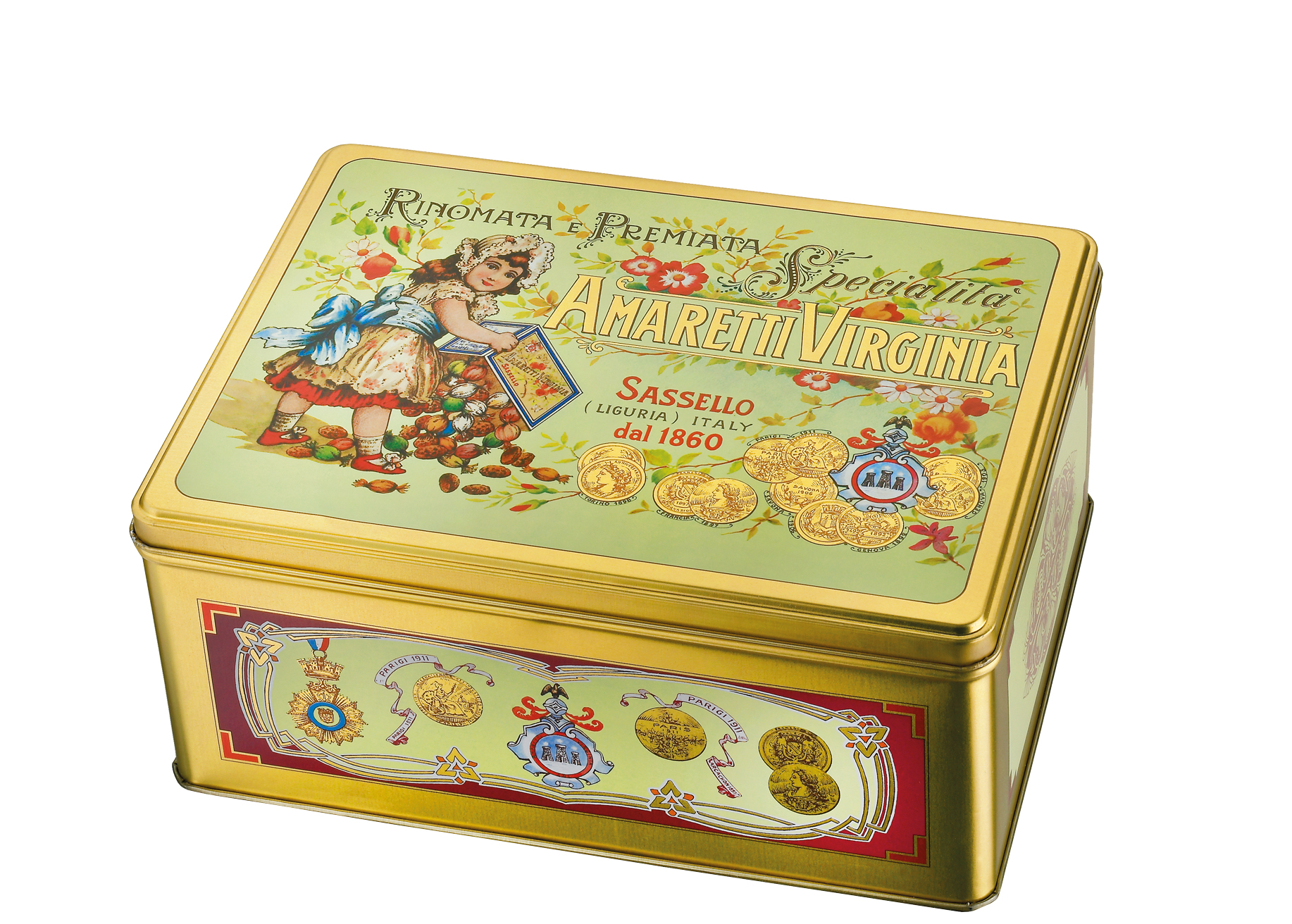 Amaretti Virginia | Amaretti morbidi in una scatola dal design vintage