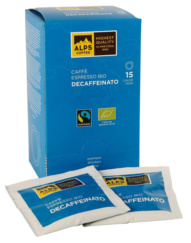 Alps Coffee | Caffè decaffeinato in cialde ESE | BIO & Fairtrade